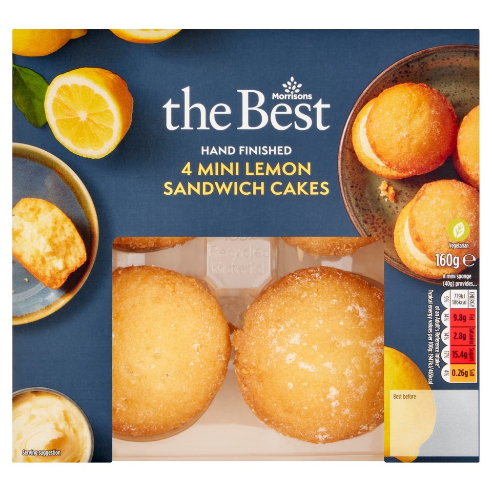 Morrisons The Best Mini Lemon Sponge Cakes - Morrisons Online Groceries ...