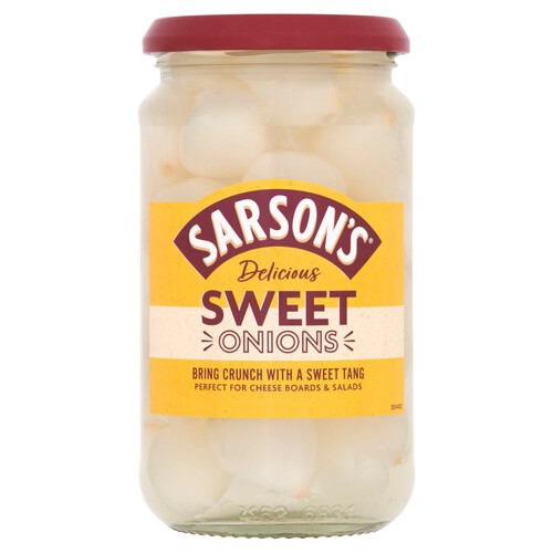 Sarson's Sweet And Mild Silverskin Onions (460g) - Morrisons Online Groceries & Offers