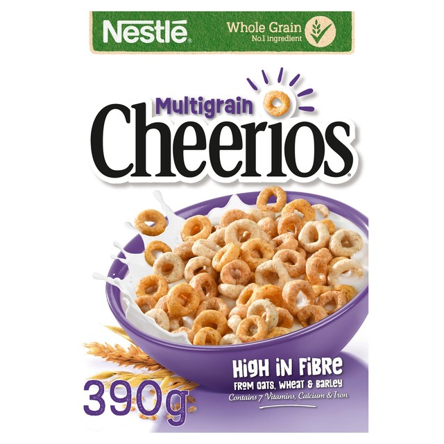 Nestle Cheerios Multigrain Cereal 390g - Morrisons Online Groceries ...