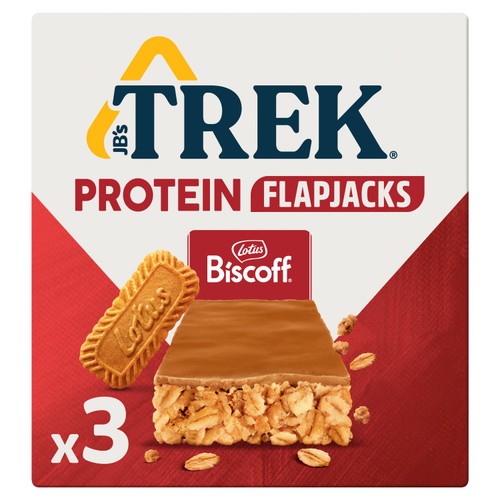 Trek Protein Flapjacks Biscoff 3x50g - Morrisons Online Groceries & Offers