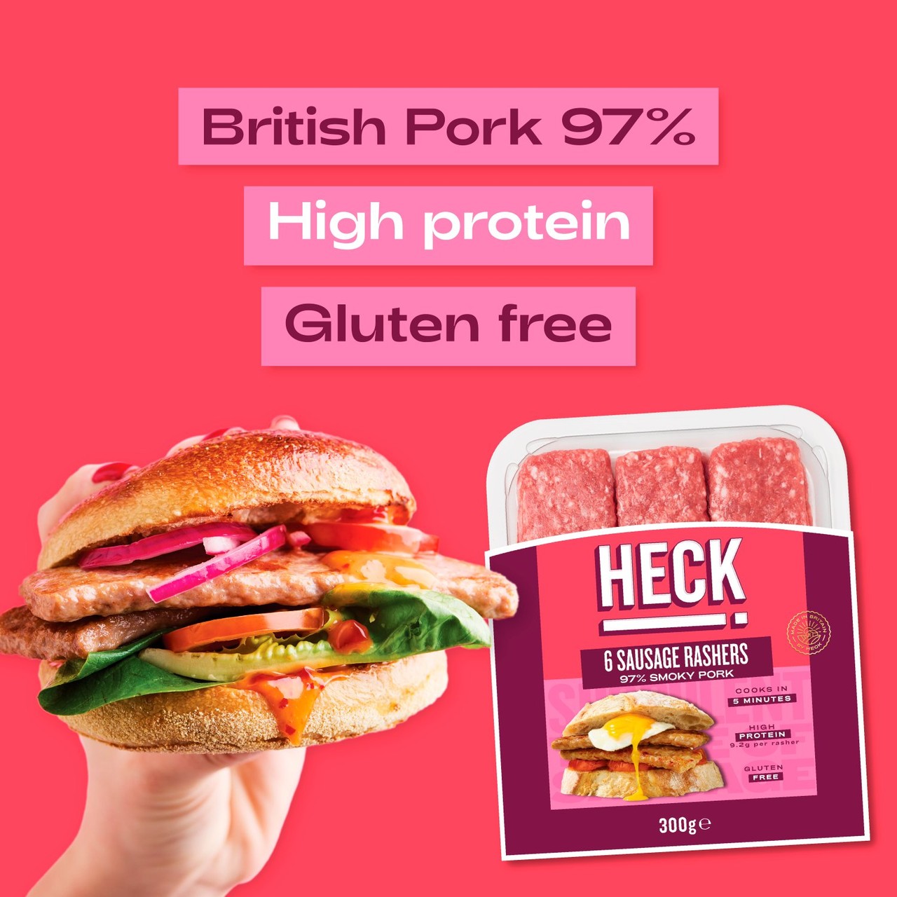 Heck Pork Sausage Rashers - Morrisons Online Groceries & Offers