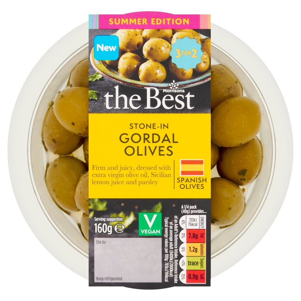 Morrisons The Best Gordal Olives 160g - Morrisons Online Groceries & Offers