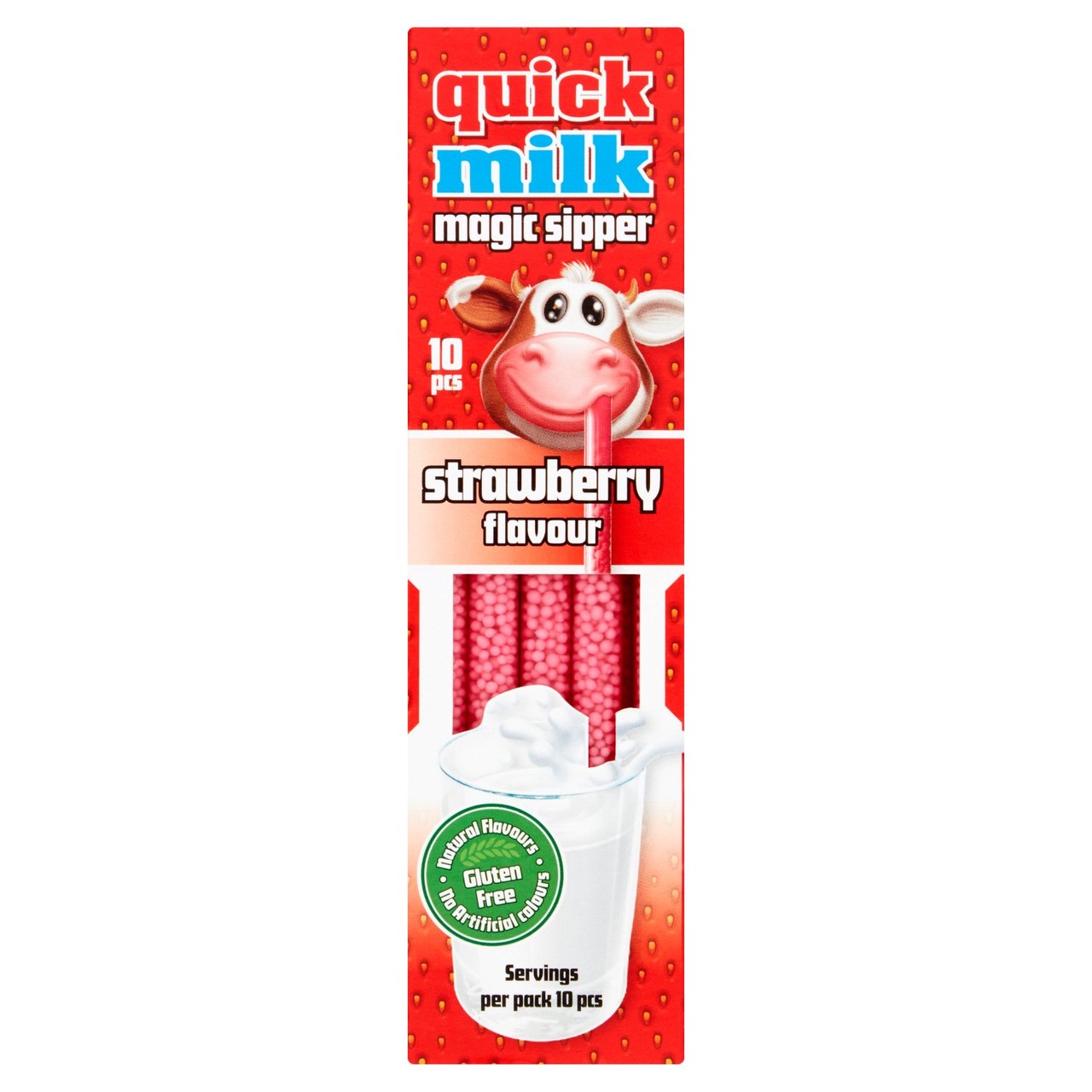 Quick Milk Magic Sipper Strawberry 10 x 6g - Morrisons Online Groceries ...
