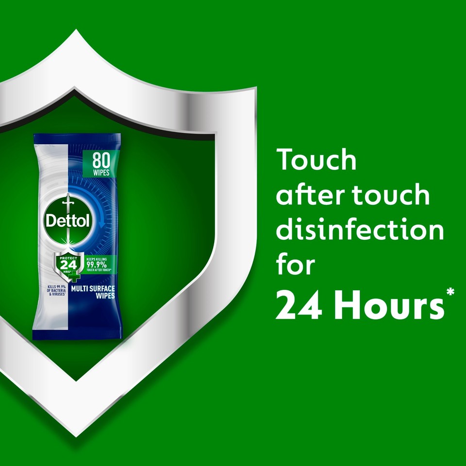 Dettol Protect 24 Hour Antibacterial Wipes Ocean Fresh - Morrisons ...