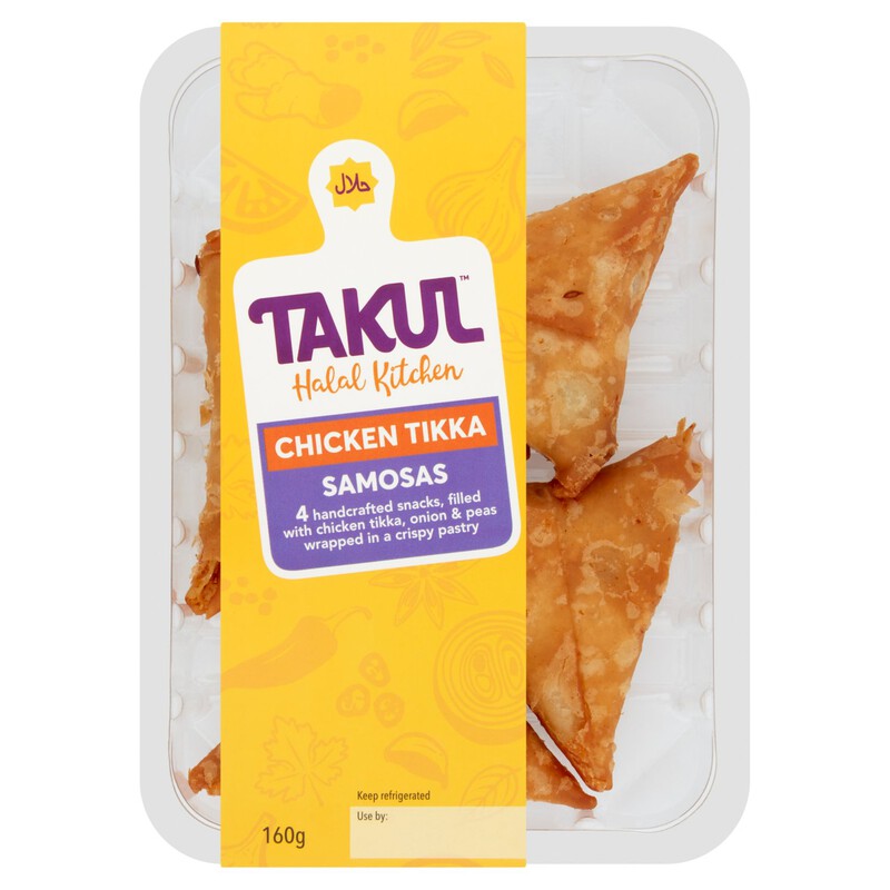 Takul Halal Kitchen 4 Chicken Tikka Samosas - Morrisons Online ...