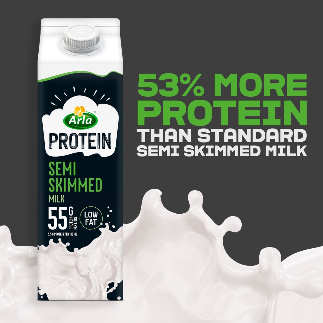 Arla Protein Semi Skimmed Milk 1L - Morrisons Online Groceries & Offers