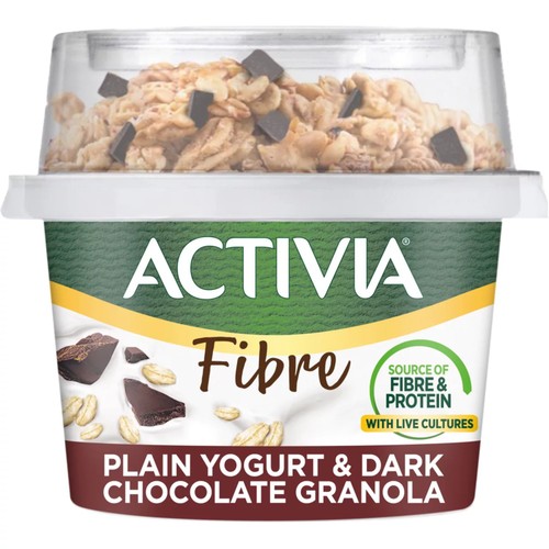 Activia Chocolate & Granola Gut Health Breakfast Yoghurt Pot 165g ...