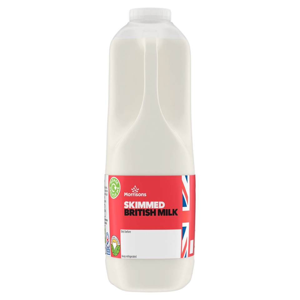 Morrisons British Skimmed Milk 2 Pint - Morrisons Online Groceries & Offers