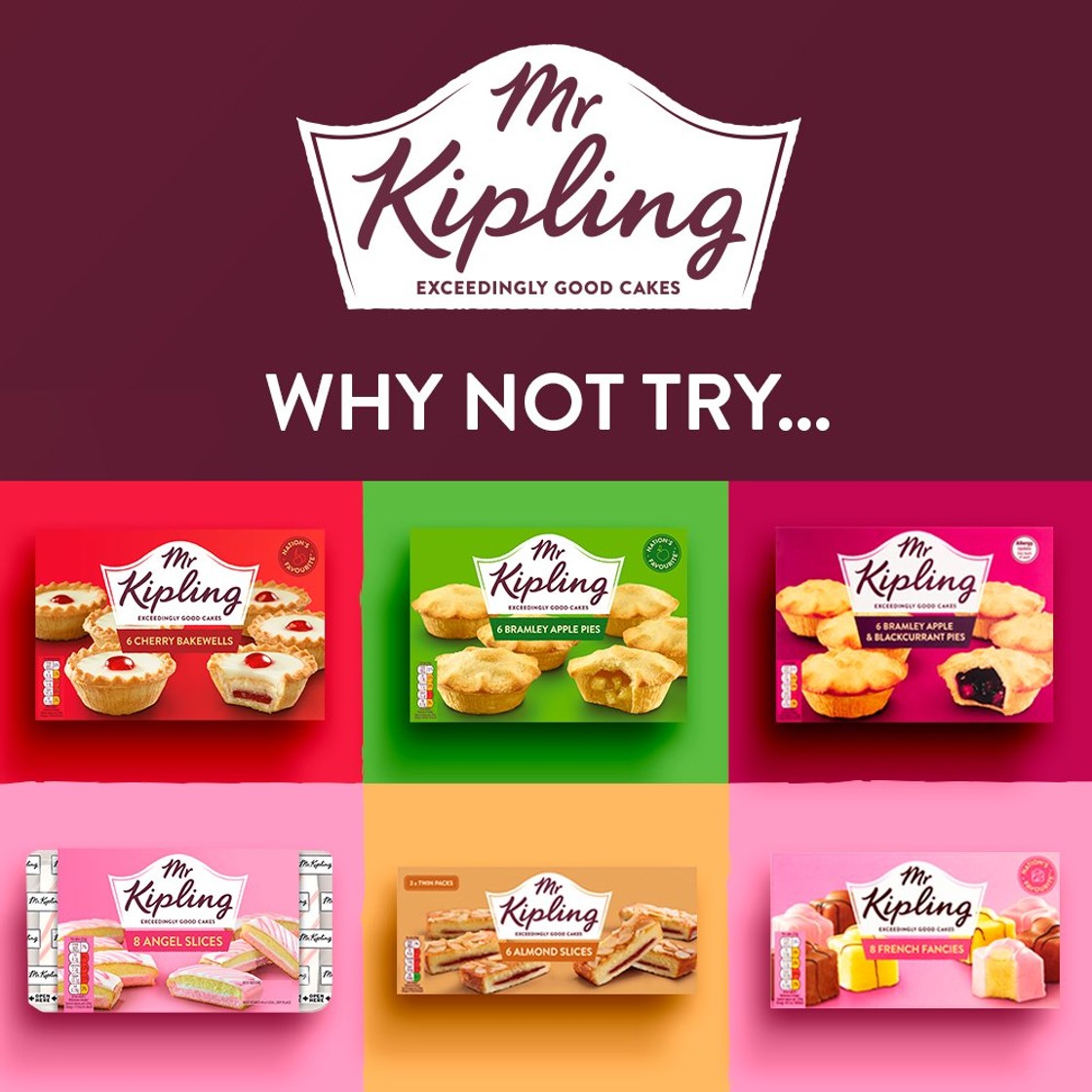 Mr Kipling Angel Slices Cakes Multipack Snack 3x2pk - Morrisons Online ...