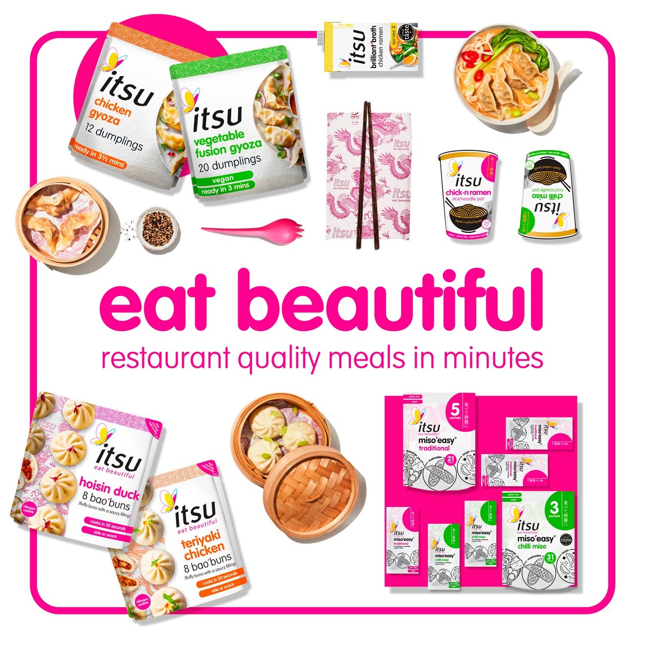 Itsu Hoisin Duck 8 Bao Buns - Morrisons Online Groceries & Offers