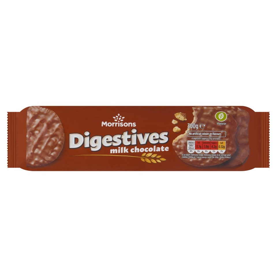 Morrisons Milk Chocolate Digestives 300g - Morrisons Online Groceries ...