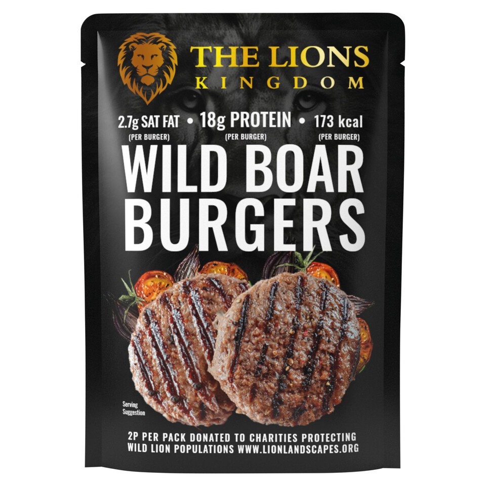 The Lions Kingdom Wild Boar Burgers - Morrisons Online Groceries & Offers
