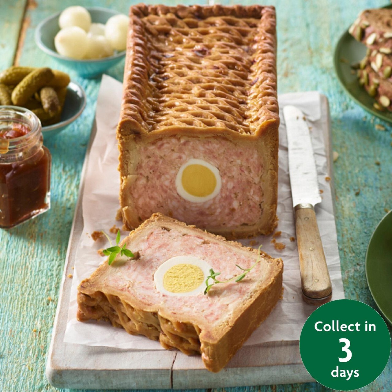 FTO Market Street Whole Deli Pork Pie with Egg (Serves 10) - Morrisons ...