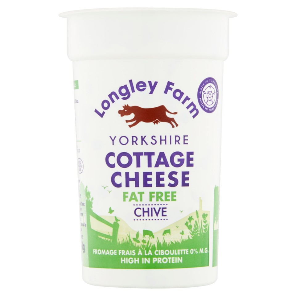 Longley Farm Yorkshire Fat Free Cottage Cheese With Chive - Morrisons ...