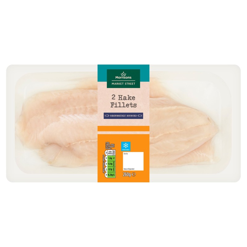 Morrisons Market St Hake Fillets 260g - Morrisons Online Groceries & Offers