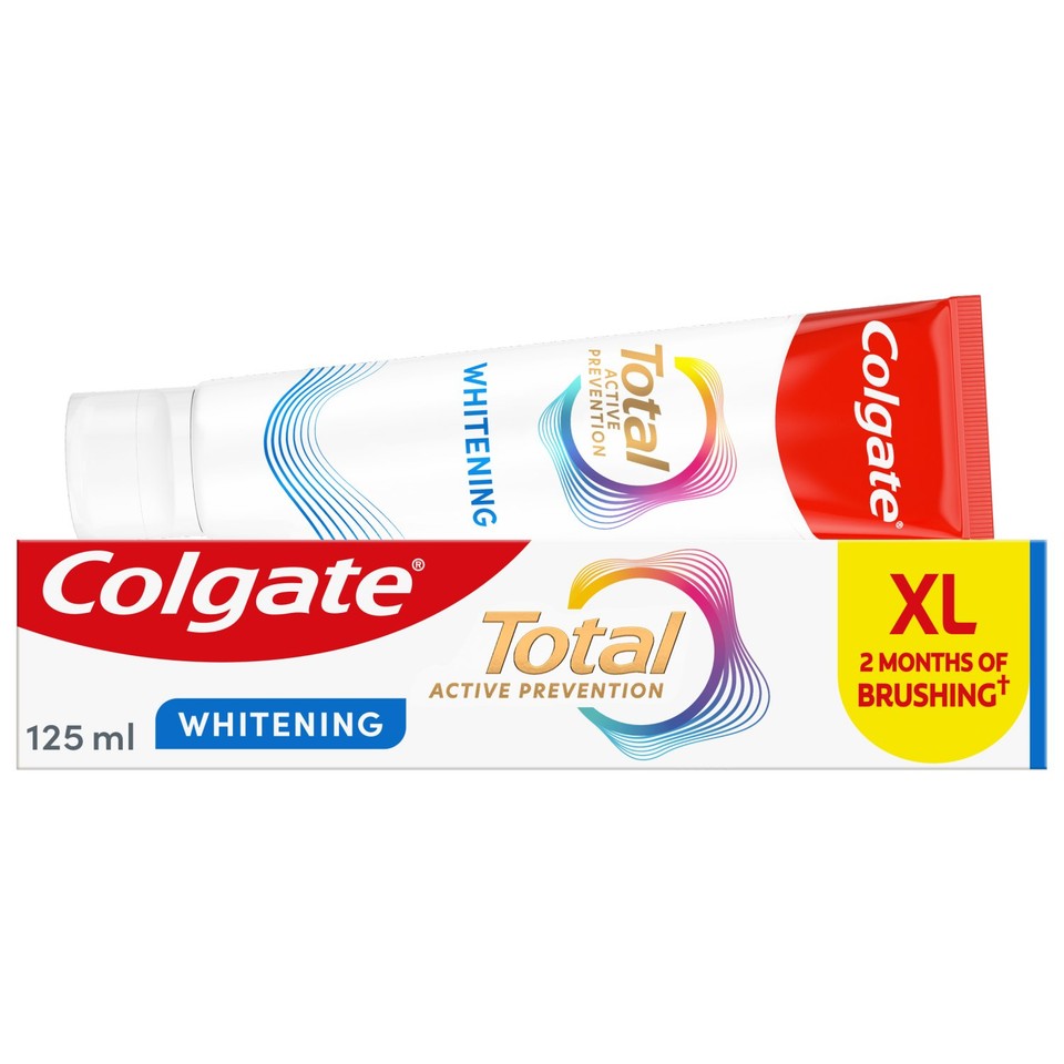 Colgate Total Active Prevention Teeth Whitening Toothpaste 125ml ...