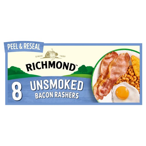 Richmond 8 Unsmoked Back Bacon Rashers 280g - Morrisons Online ...