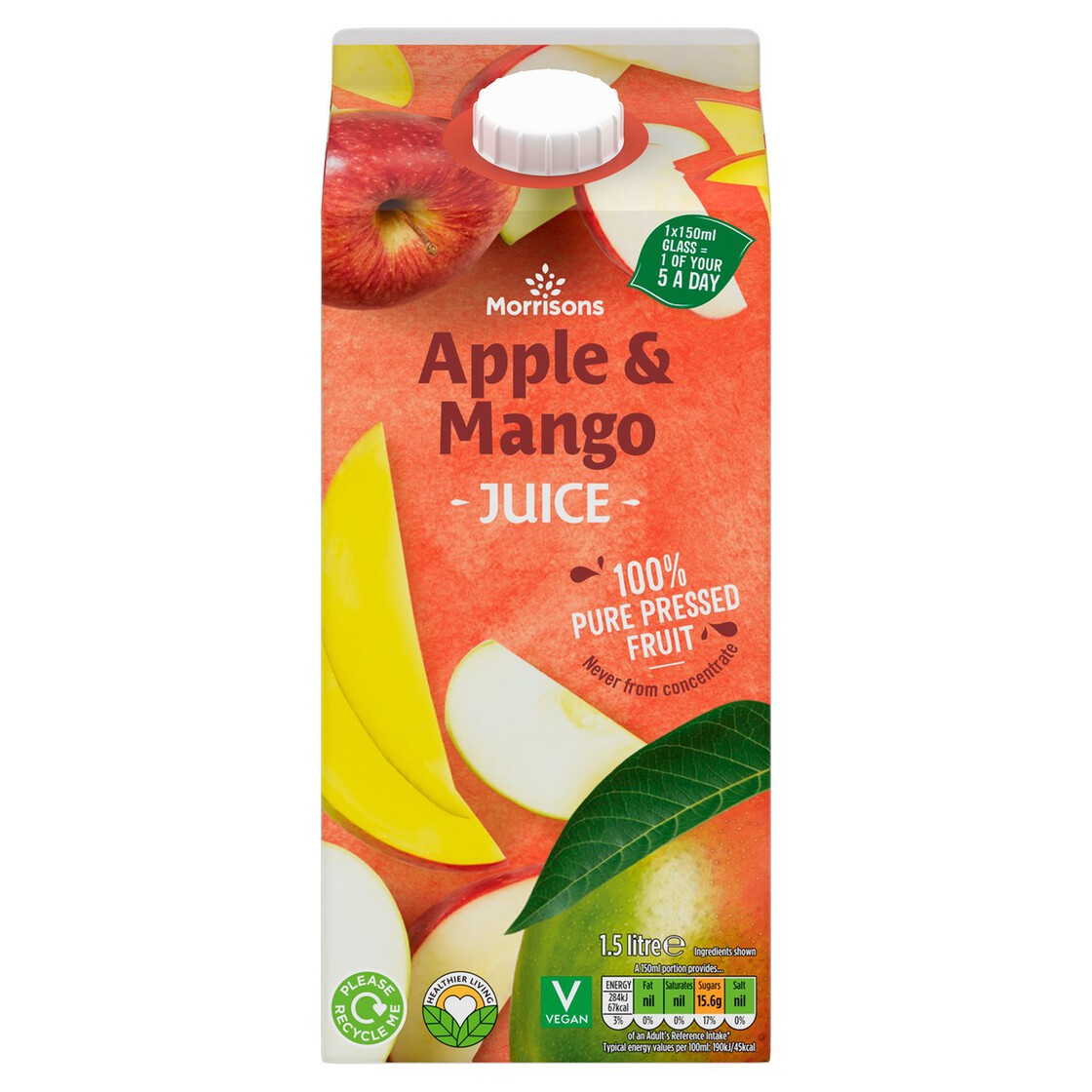 Morrisons 100% Fruit Apple & Mango Juice - Morrisons Online Groceries ...