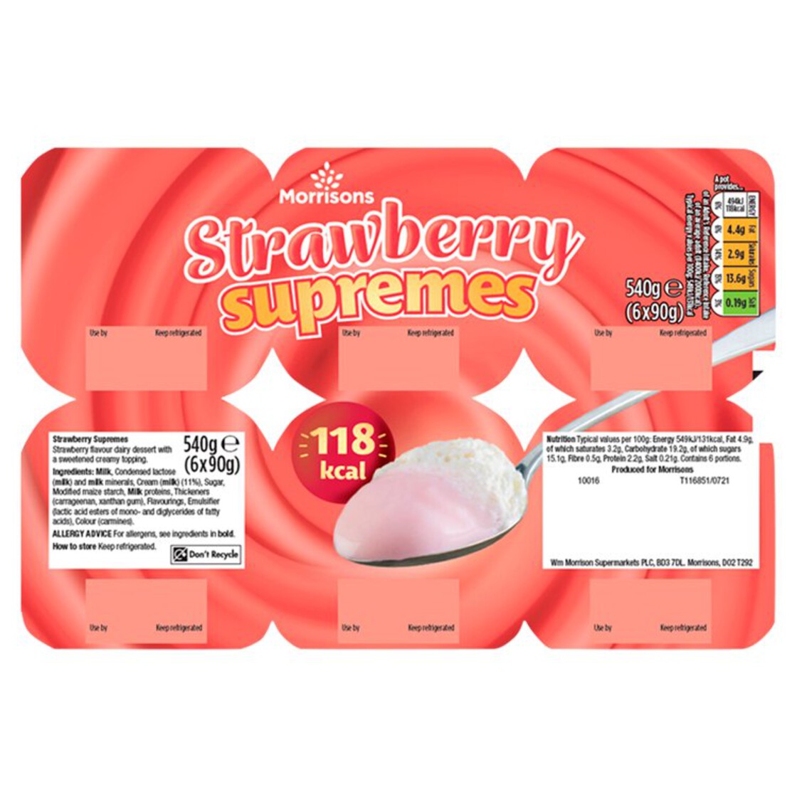 Morrisons Strawberry Supreme Desserts - Morrisons Online Groceries & Offers