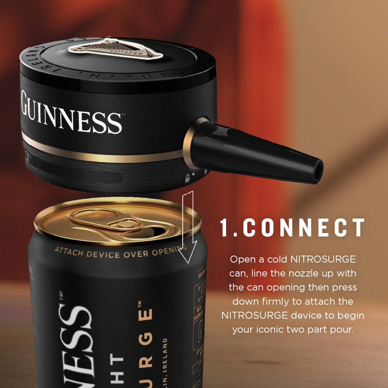 Guinness Nitrosurge Stout Beer Cans - For use with Nitrosurge Device ...