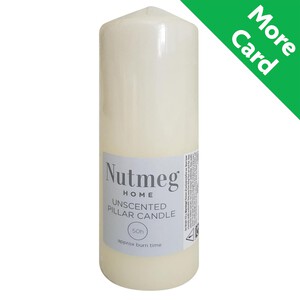 Nutmeg Home Ivory Pillar Candle Medium - Morrisons Online Groceries ...