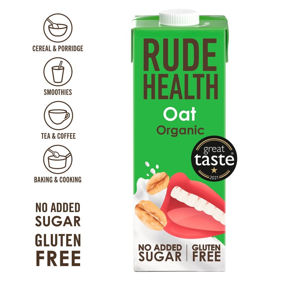 Rude Health Organic Unsweetened Oat Drink 1L - Morrisons Online ...