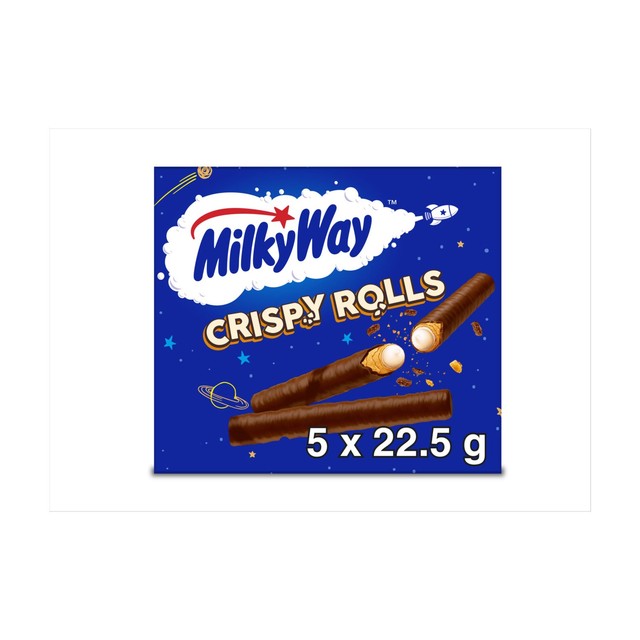 Milky Way Crispy Rolls Biscuit & Milk Chocolate Multipack 5 x 22.5g ...