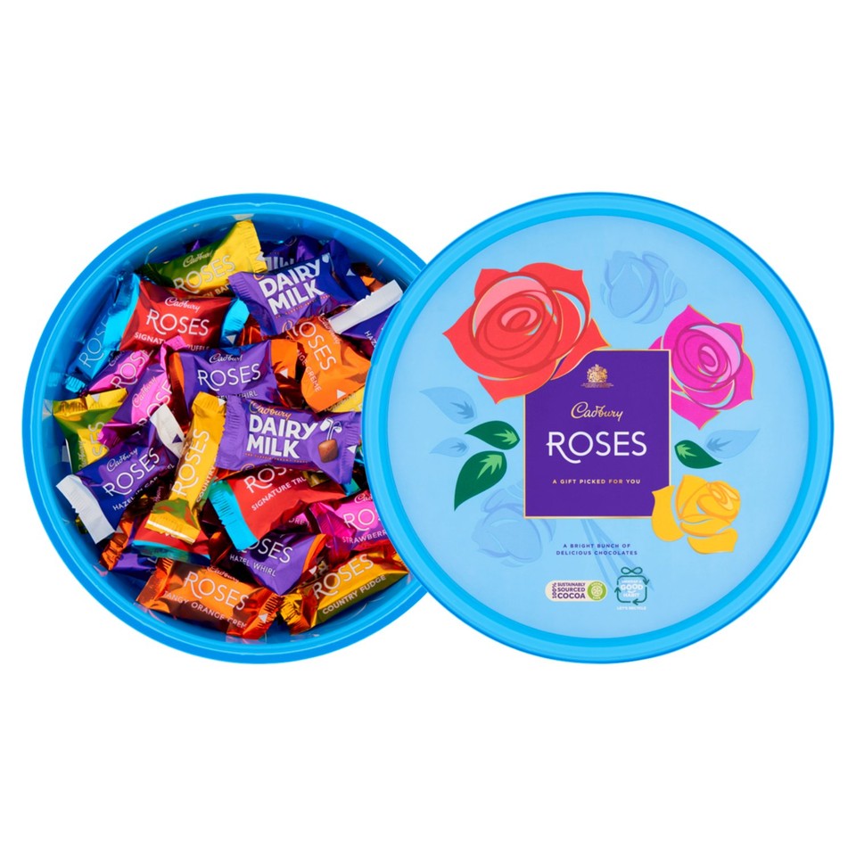 Cadbury Roses Chocolate Sharing Tub 550g - Morrisons Online Groceries ...