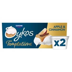 Oykos Temptations Apple & Cinnamon Greek Style Yoghurt 2x110g ...