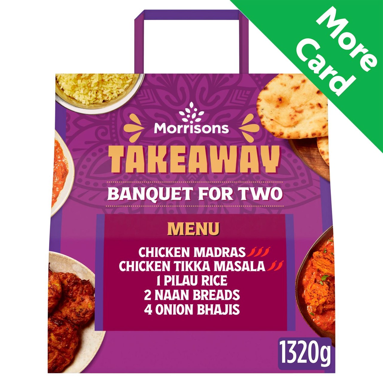 Morrisons Takeaway Banquet For Two- Chicken Madras & Chicken Tikka ...