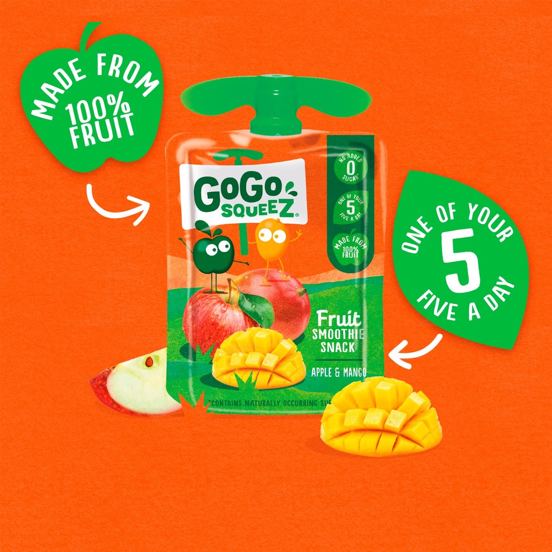 GoGo SqueeZ Fruit Smoothie Snack Apple and Mango - Morrisons Online ...
