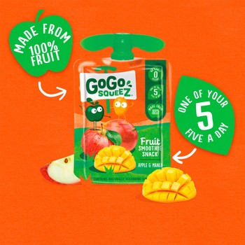 GoGo SqueeZ Fruit Smoothie Snack Apple and Mango - Morrisons Online ...