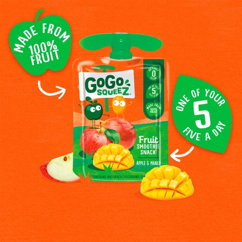GoGo SqueeZ Fruit Smoothie Snack Apple and Mango - Morrisons Online ...