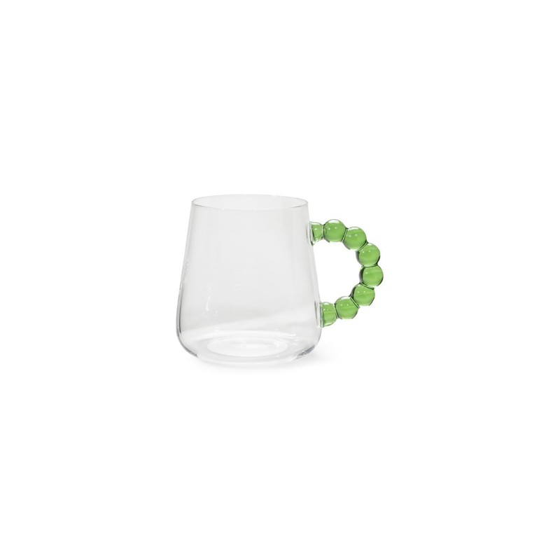 Nutmeg Home Green Beaded Handle Glass Mug - Morrisons Online Groceries ...