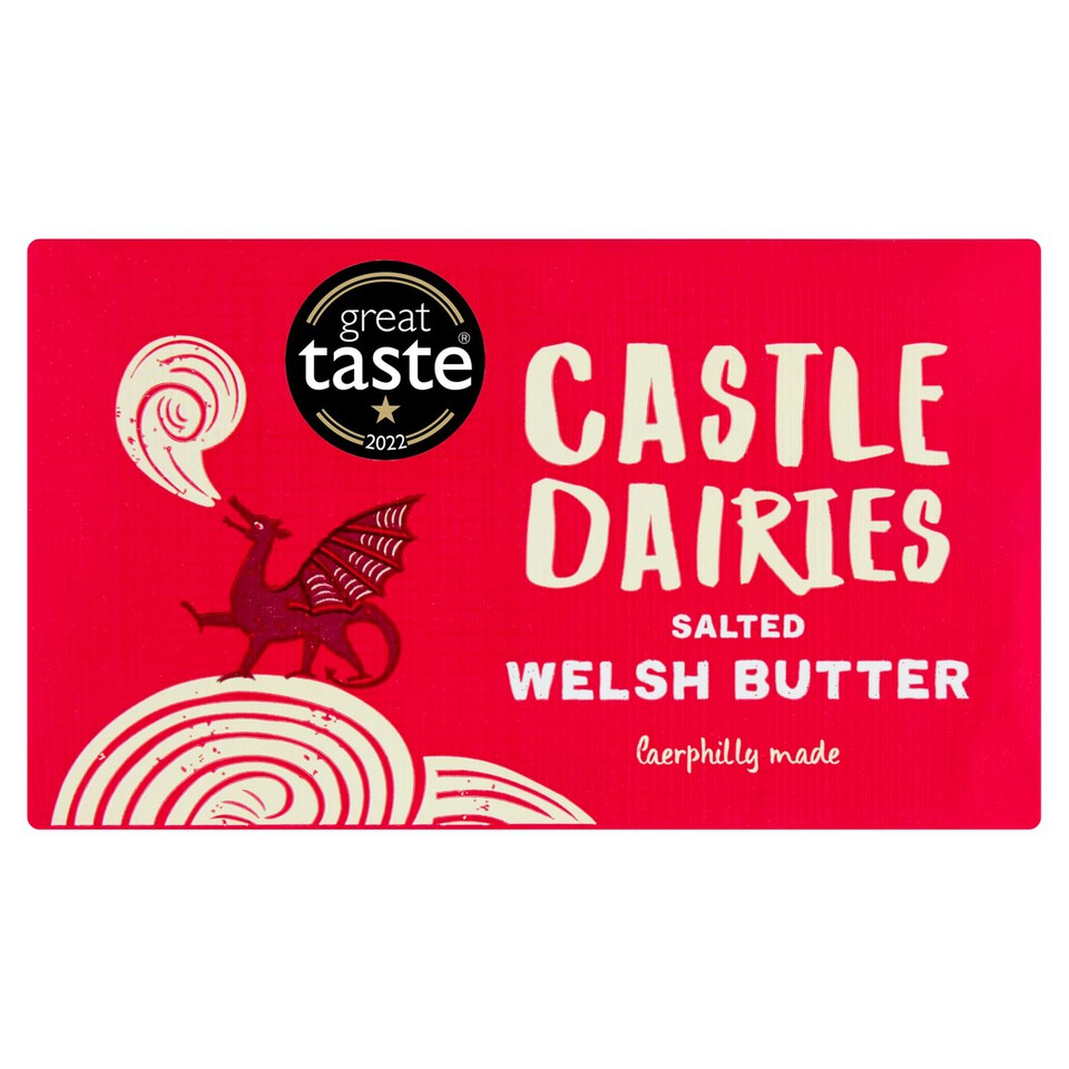 Castle Dairies Salted Welsh Butter 250g - Morrisons Online Groceries ...