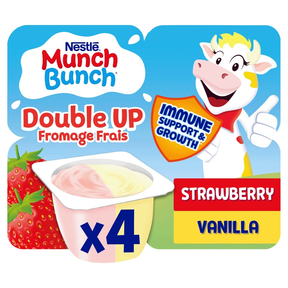 Munch Bunch Double Up Strawberry & Vanilla Fromage Frais - Morrisons ...