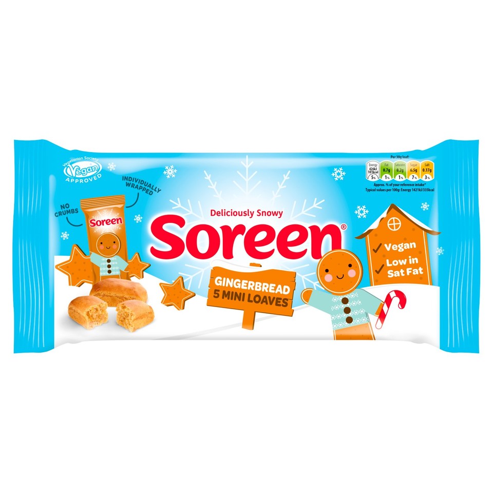 Soreen Christmas Mini Loaves Gingerbread - Morrisons Online Groceries ...