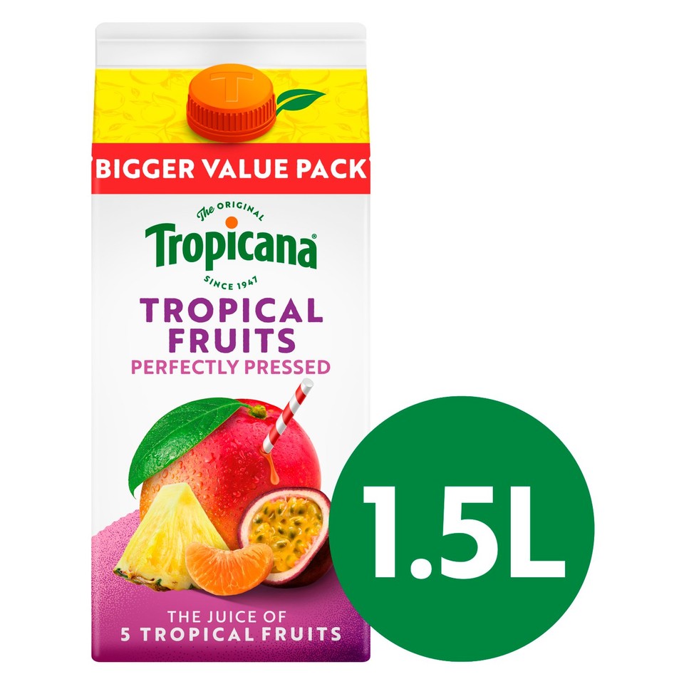 Tropicana Tropical Fruits Fruit Juice 1.5L - Morrisons Online Groceries ...