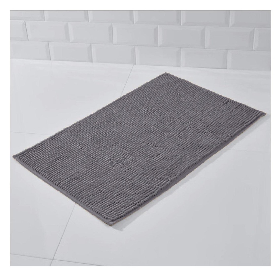 Nutmeg Slate Grey Super Soft Bath Mat - Morrisons Online Groceries & Offers