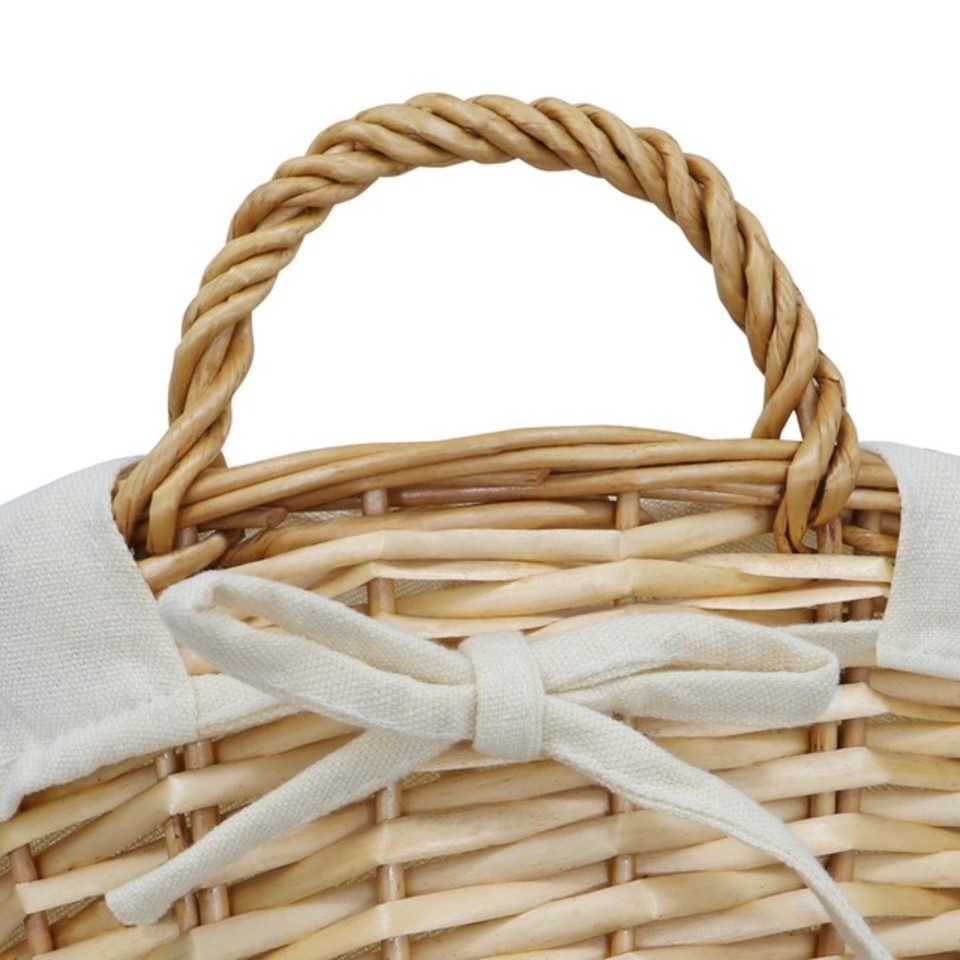 JVL Acacia Oval Storage Basket Honey - Morrisons Online Groceries & Offers