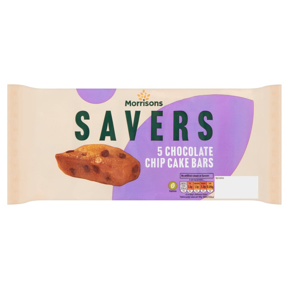 Morrisons Savers Choc Chip Cake Bars - Morrisons Online Groceries & Offers