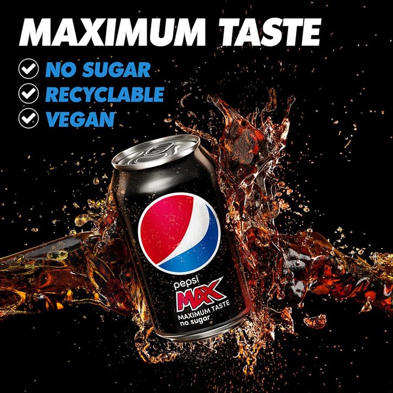 Pepsi Max No Sugar Cola Cans 8 x 330ml - Morrisons Online Groceries ...