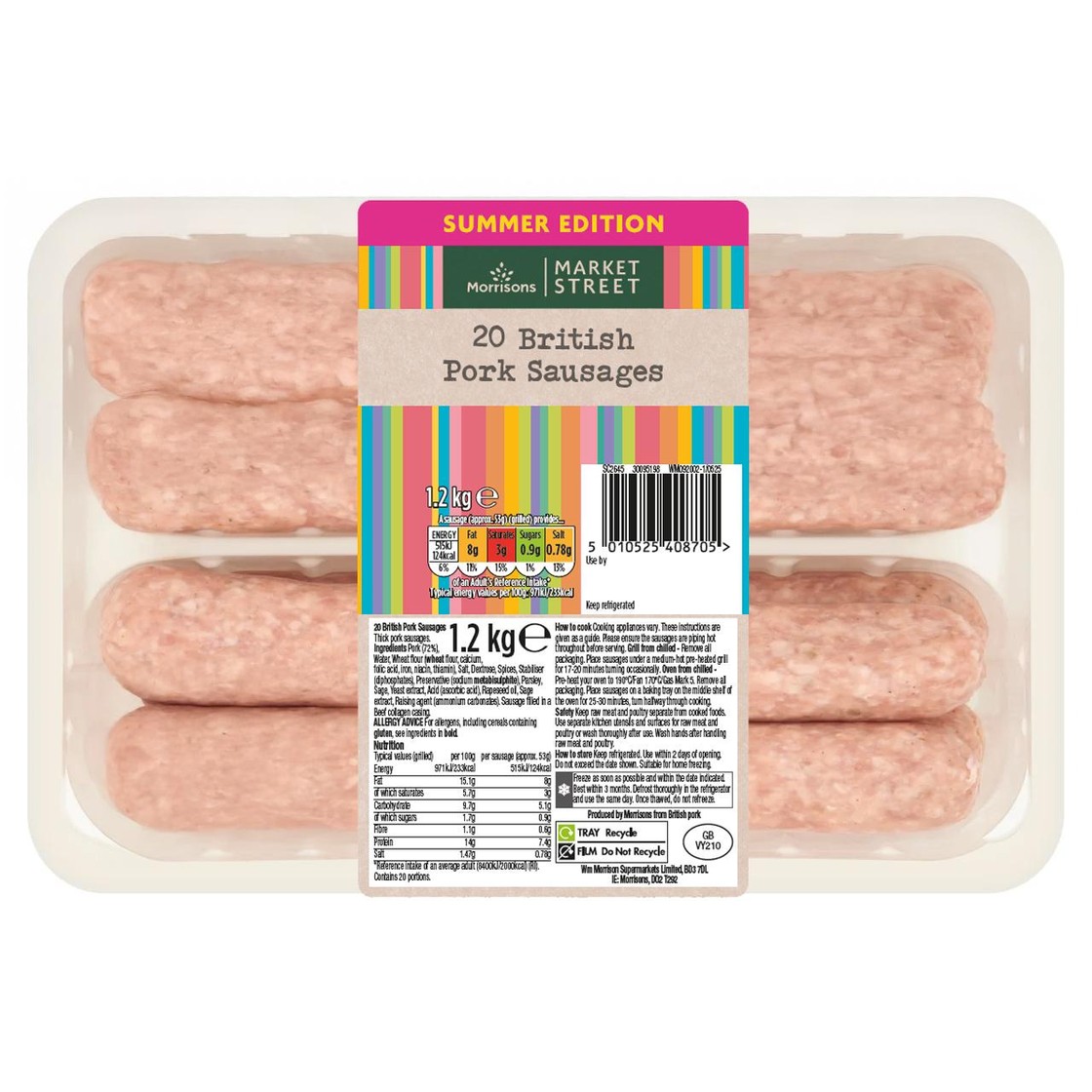 Butchers Selection Pork Sausages 1.2KG - Morrisons Online Groceries ...