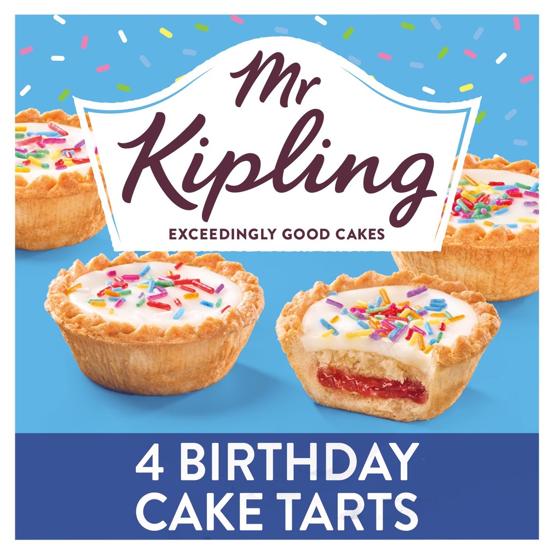 Mr Kipling 4 Birthday Cake Tarts - Morrisons Online Groceries & Offers