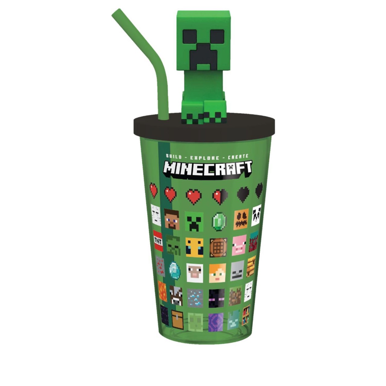 Minecraft Cup & Straw Minecraft Mob Heads 3D Soda Cup - Morrisons ...