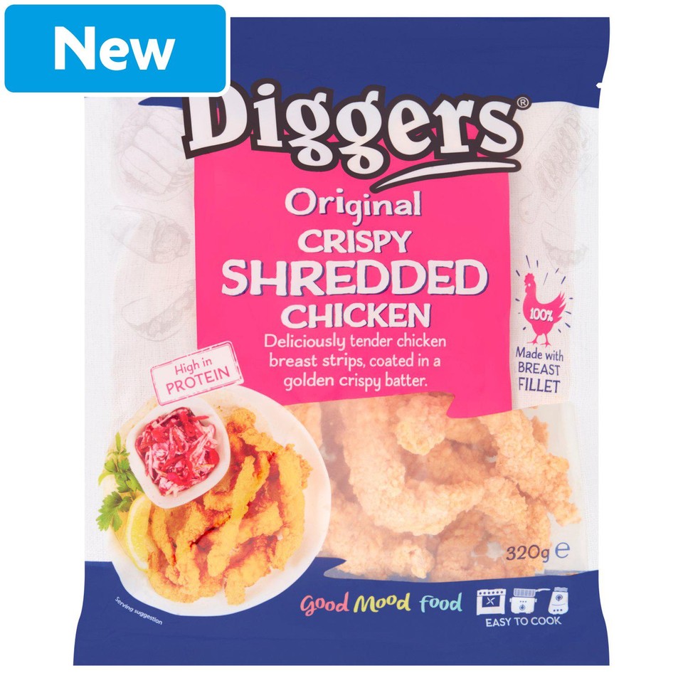 Diggers Original Crispy Shredded Chicken 320g - Morrisons Online ...