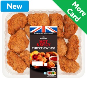 Morrisons Hot & Spicy Chicken Wings 650g - Morrisons Online Groceries ...