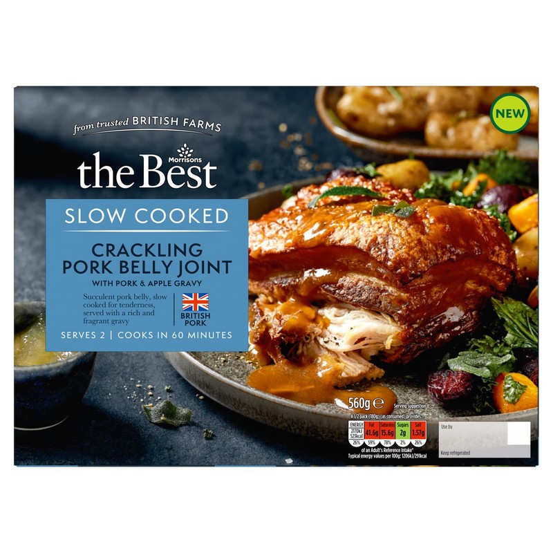 Morrisons The Best Slow Cooked Crackling Pork Belly Joint - Morrisons ...