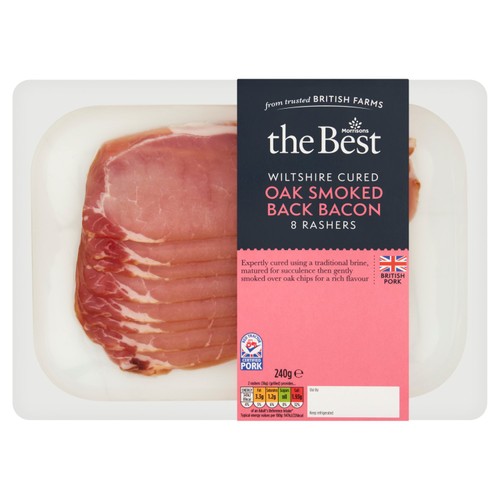 Morrisons The Best Wiltshire Cured 8 Oak Smoked Back Bacon - Morrisons ...