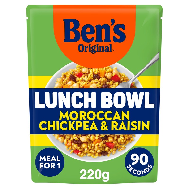 Ben's Original Lunch Bowl Moroccan Style Chickpea & Raisin - Morrisons ...